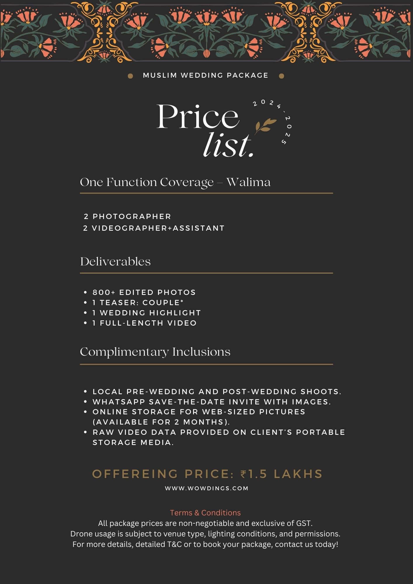 MUSLIM WEDDING PACKAGE • Budget Pricing • Wowdings